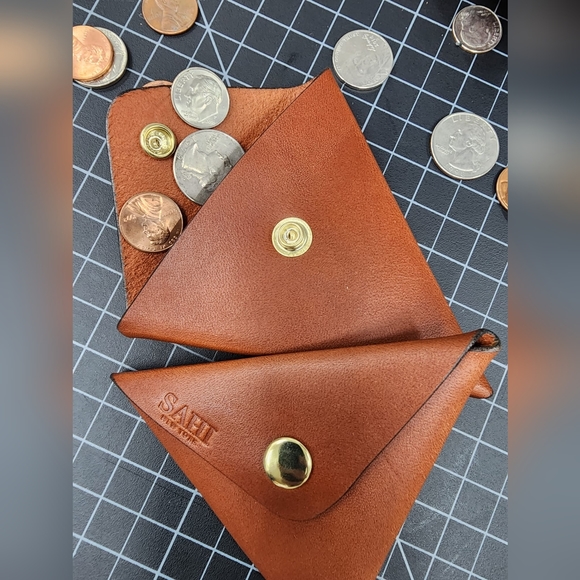 Bags | Handmade Leather Coin Pouch | Poshmark